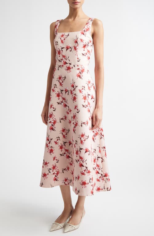 EMILIA WICKSTEAD Shiloh Floral Faille Midi Dress